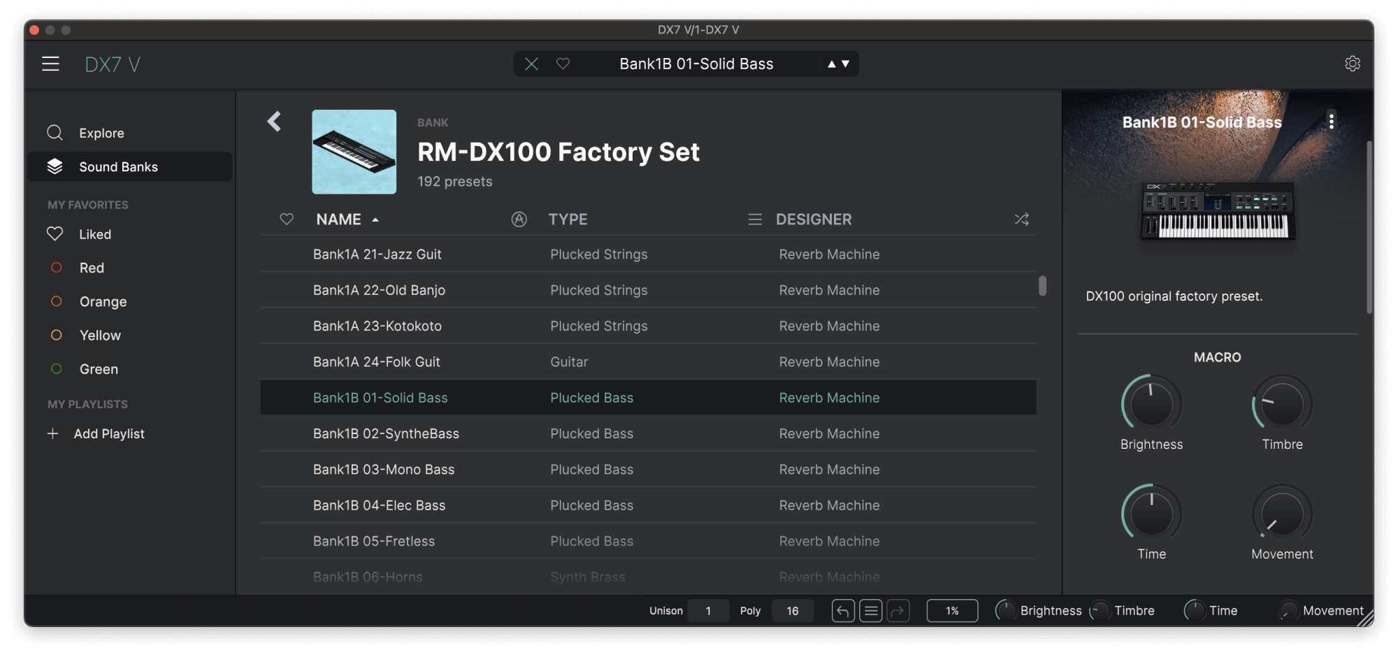 DX100 Factory Set | Yamaha DX100 Presets For Arturia DX7 V
